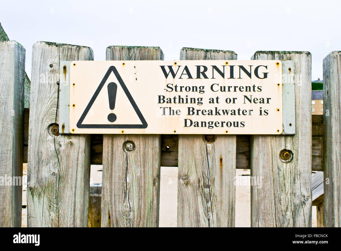 Warning sign board on beach hi-res stock photography and images - Alamy