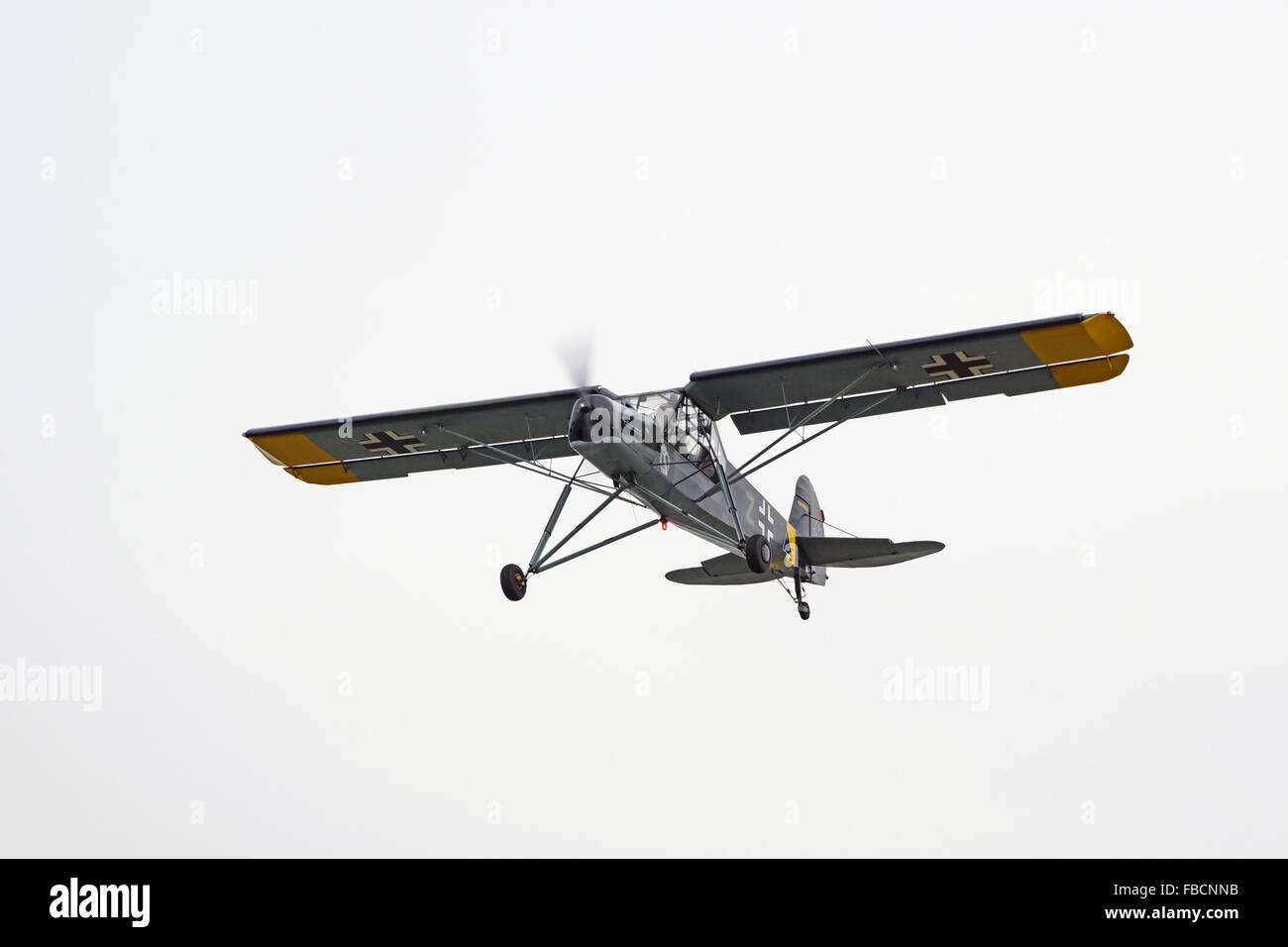 Airplane WWII German propeller aircraft landing at 2016 Cable Air Show ...