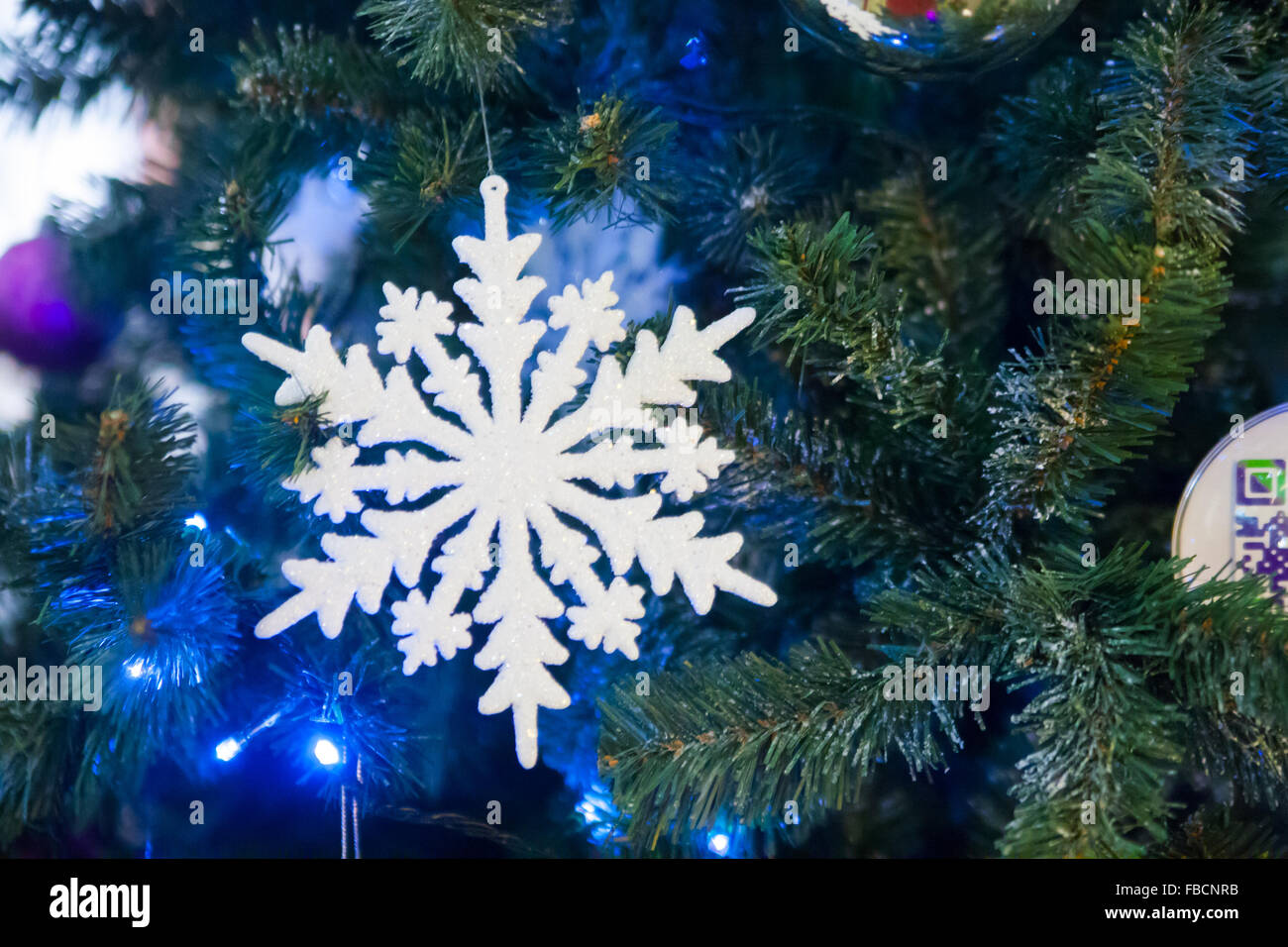 Close-up photo with decorations of christmas tree Stock Photo - Alamy