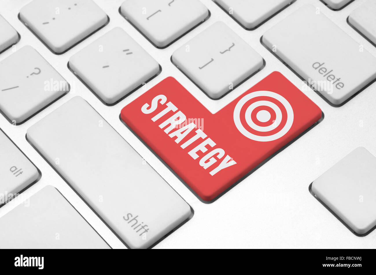 Strategy key on the computer keyboard Stock Photo - Alamy