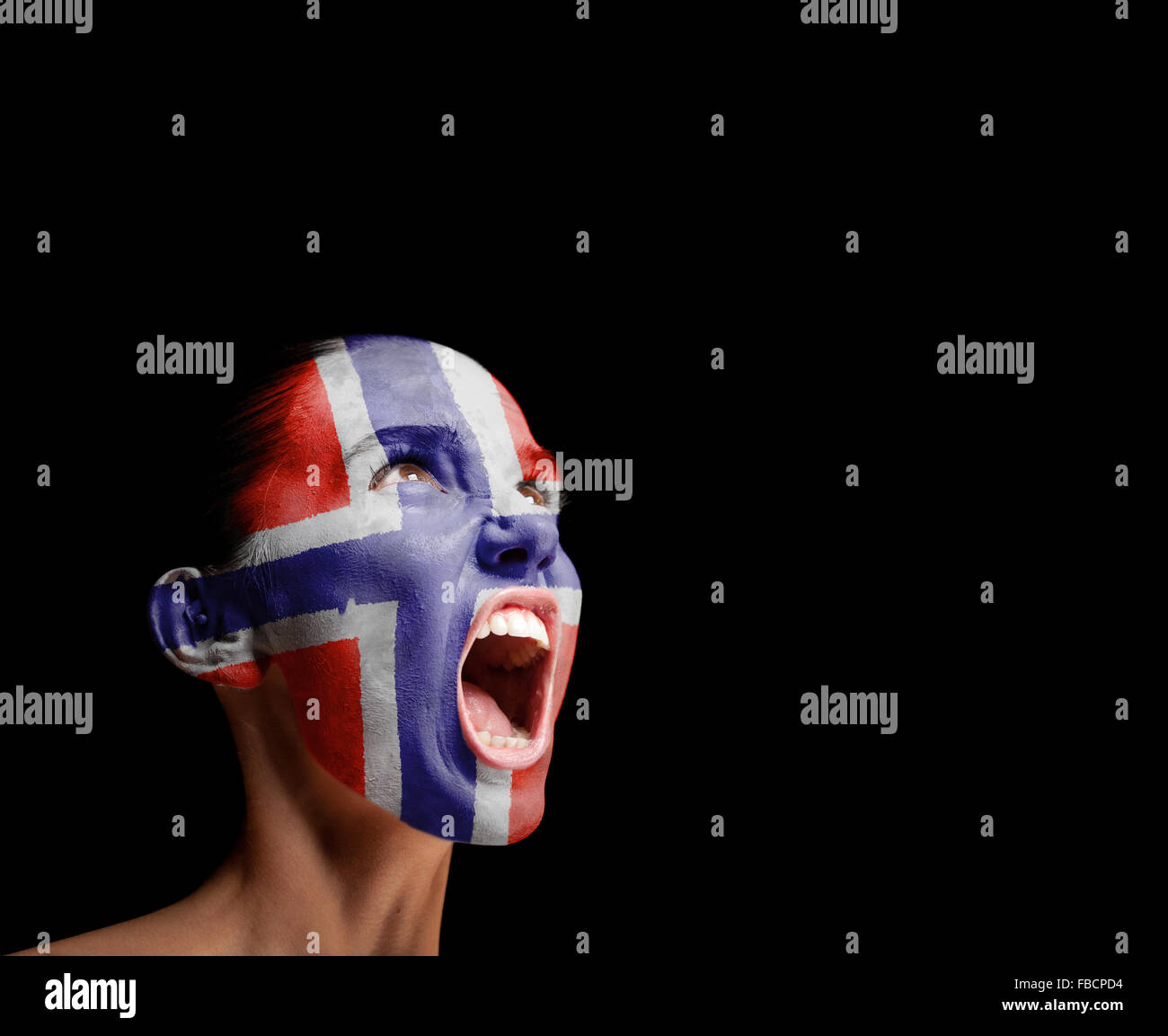 Norwegian flag face hi-res stock photography and images - Alamy