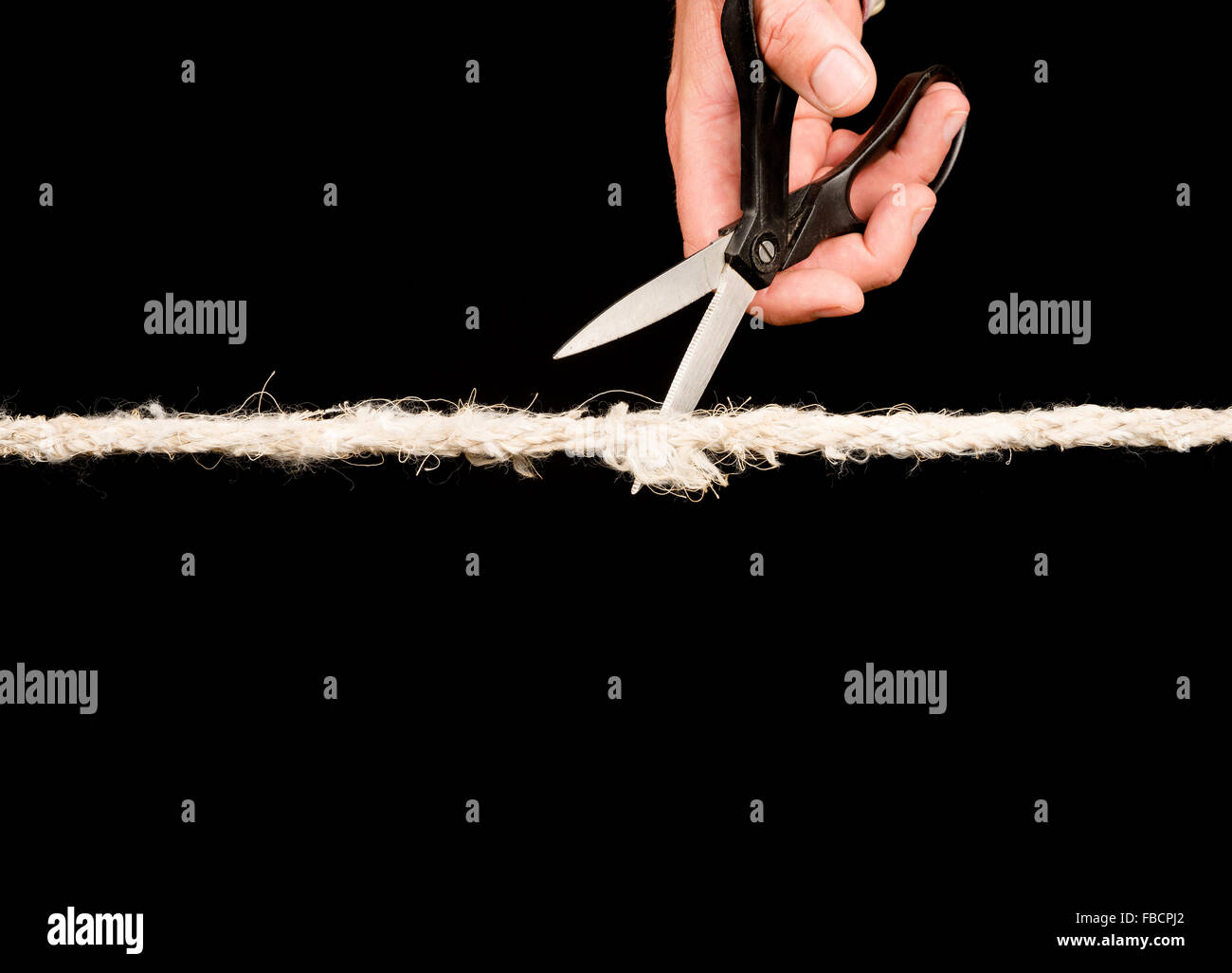 Rope about to break, a stress concept Stock Photo - Alamy