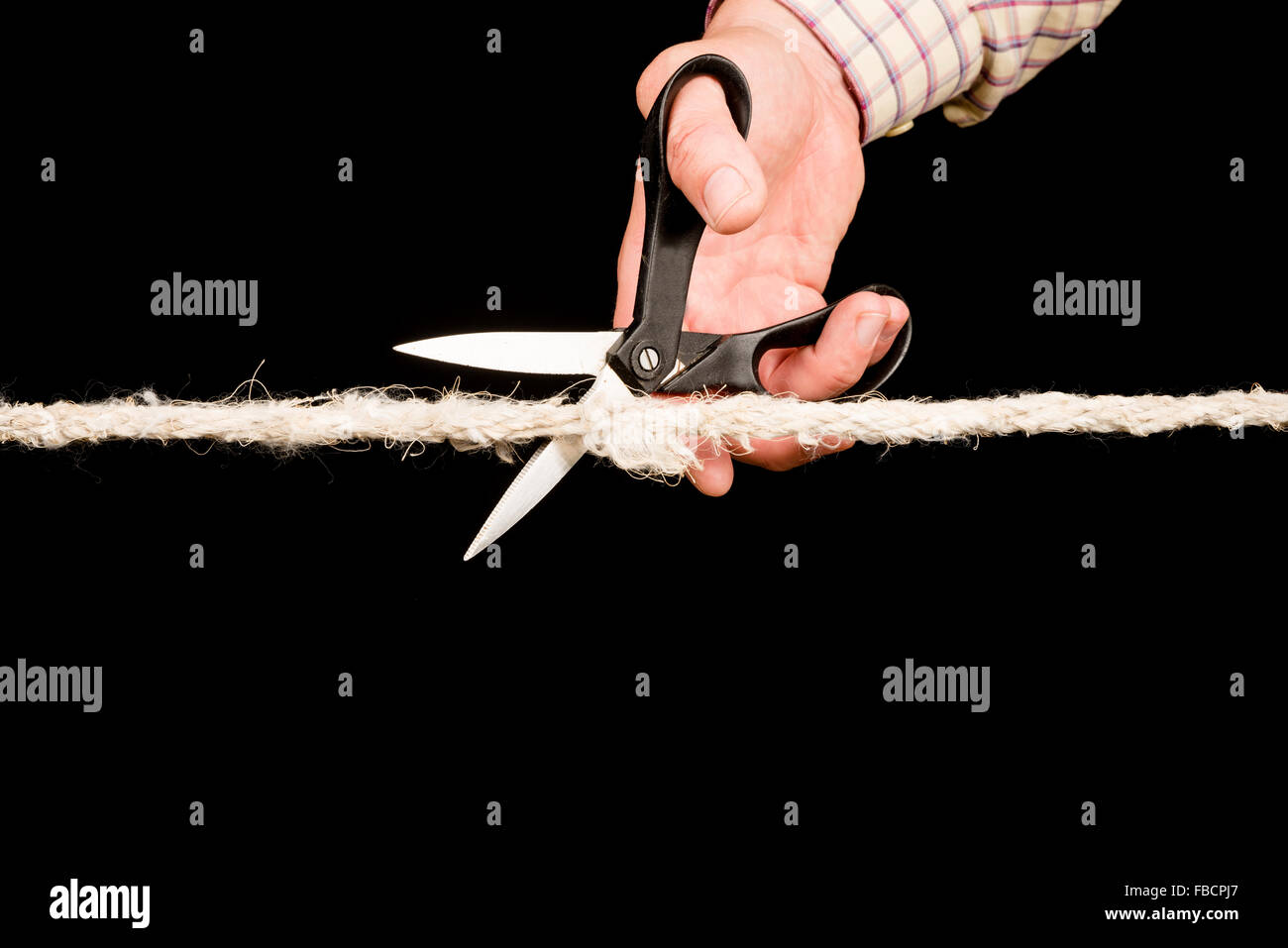Rope about to break, a stress concept Stock Photo - Alamy