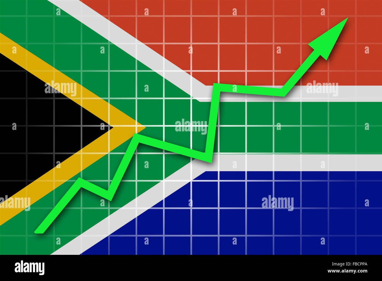 The Republic of South Africa flag Stock Photo - Alamy