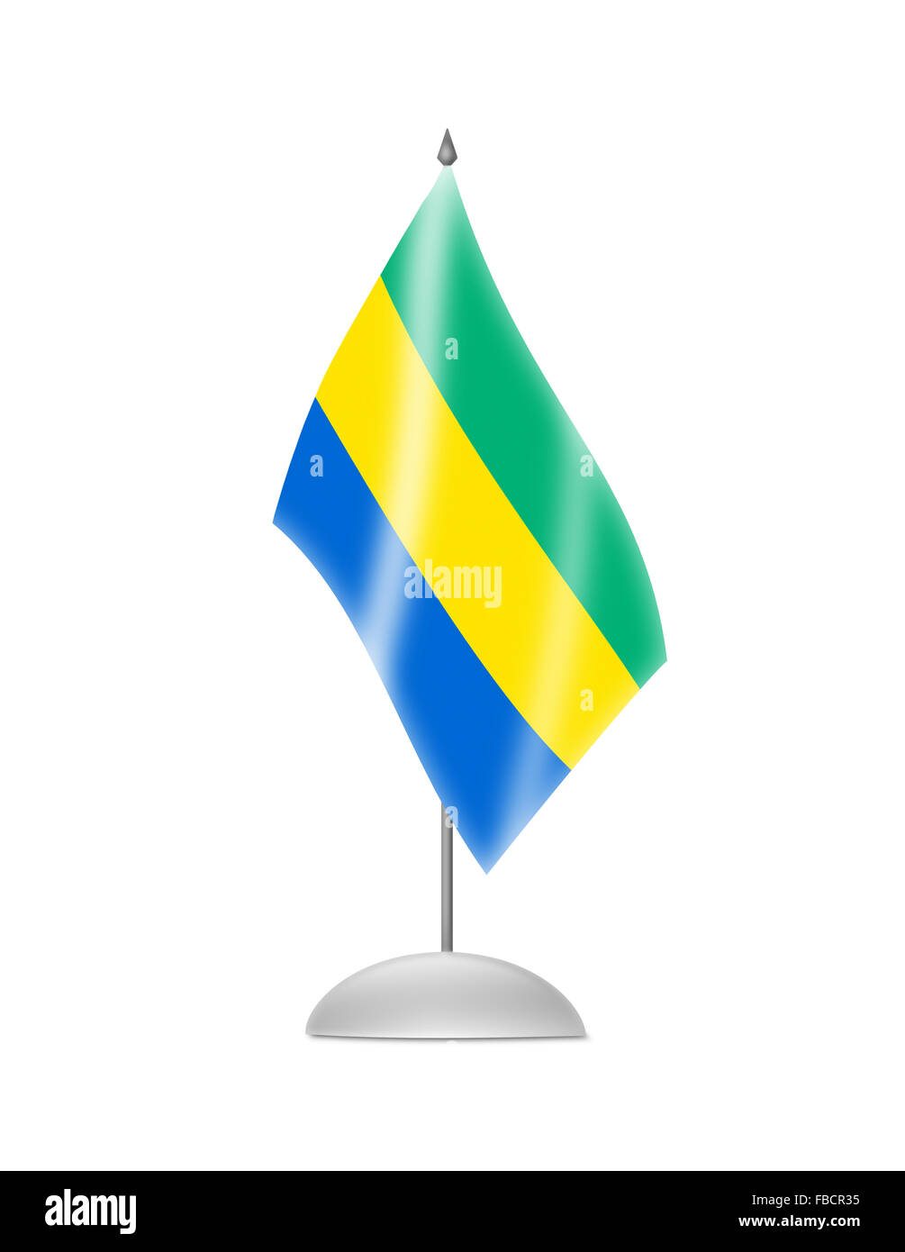 The Gabonese flag Stock Photo - Alamy