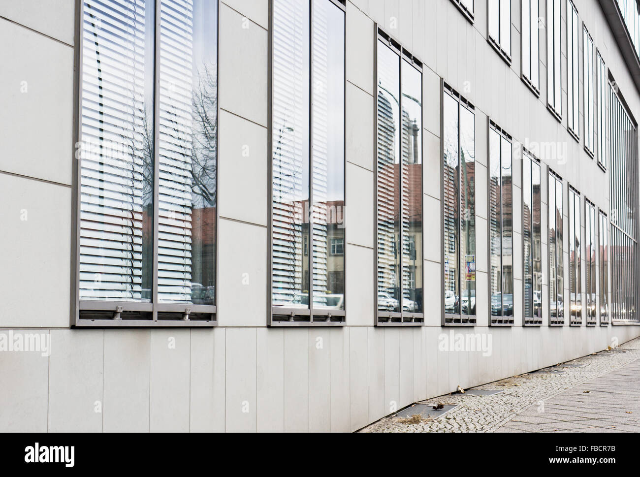 Part of the exterior of a modern office building in Berlin, Germany ...