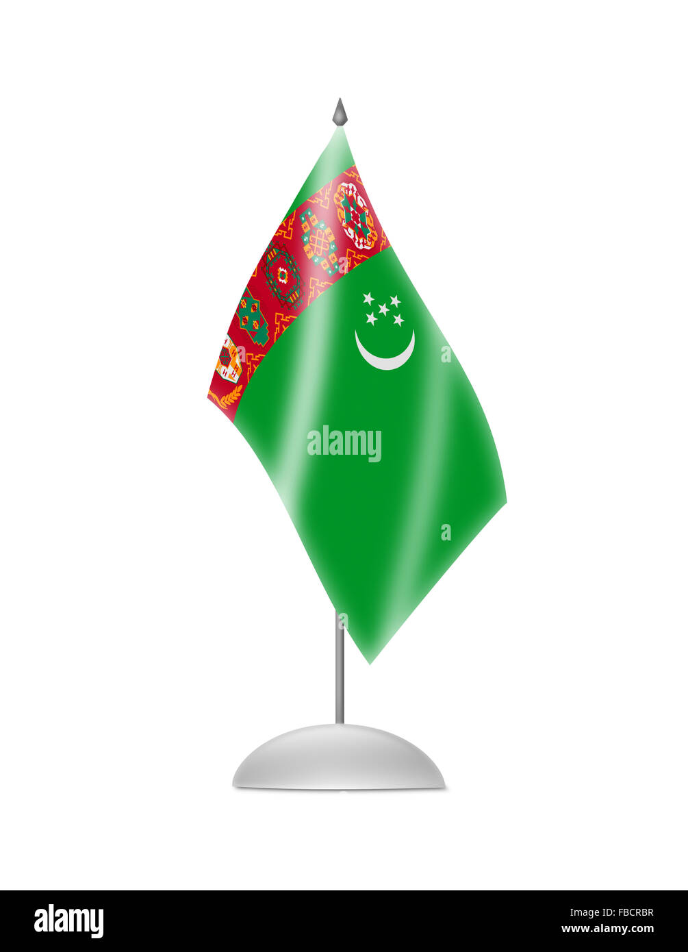 The Turkmen flag Stock Photo - Alamy
