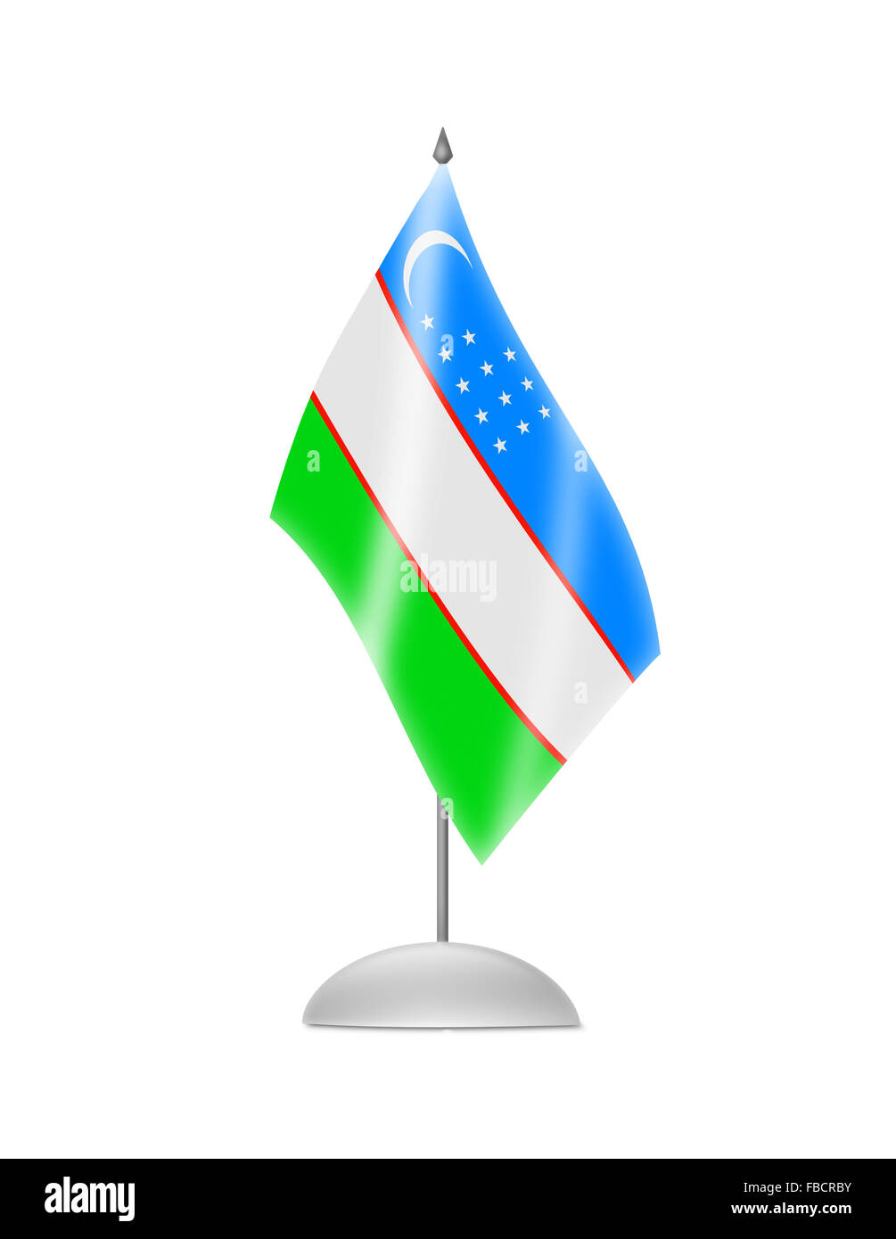 The Uzbek flag Stock Photo - Alamy