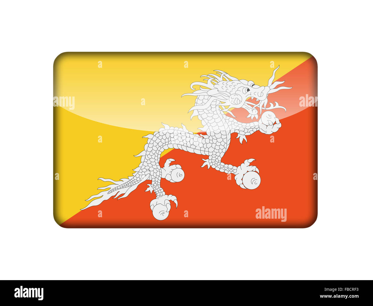 The Bhutanese flag Stock Photo - Alamy