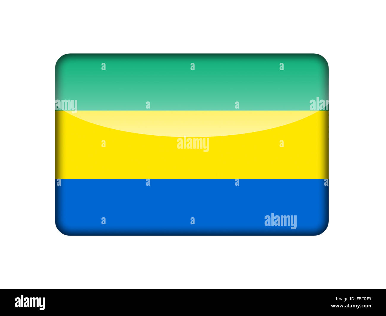 The Gabonese flag Stock Photo - Alamy