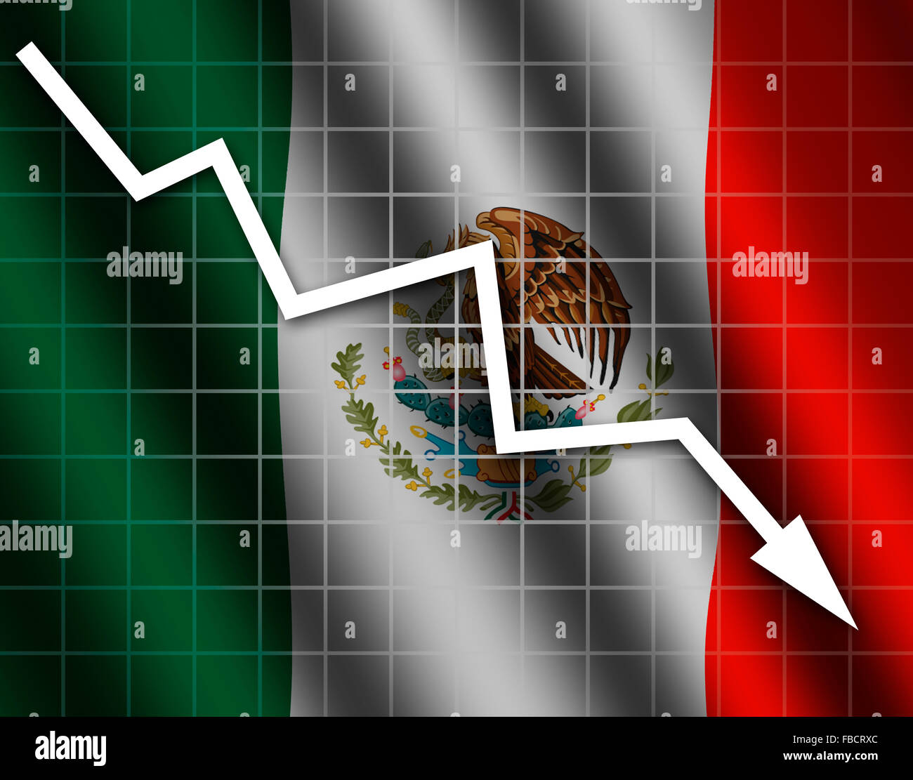 The Mexican flag Stock Photo - Alamy