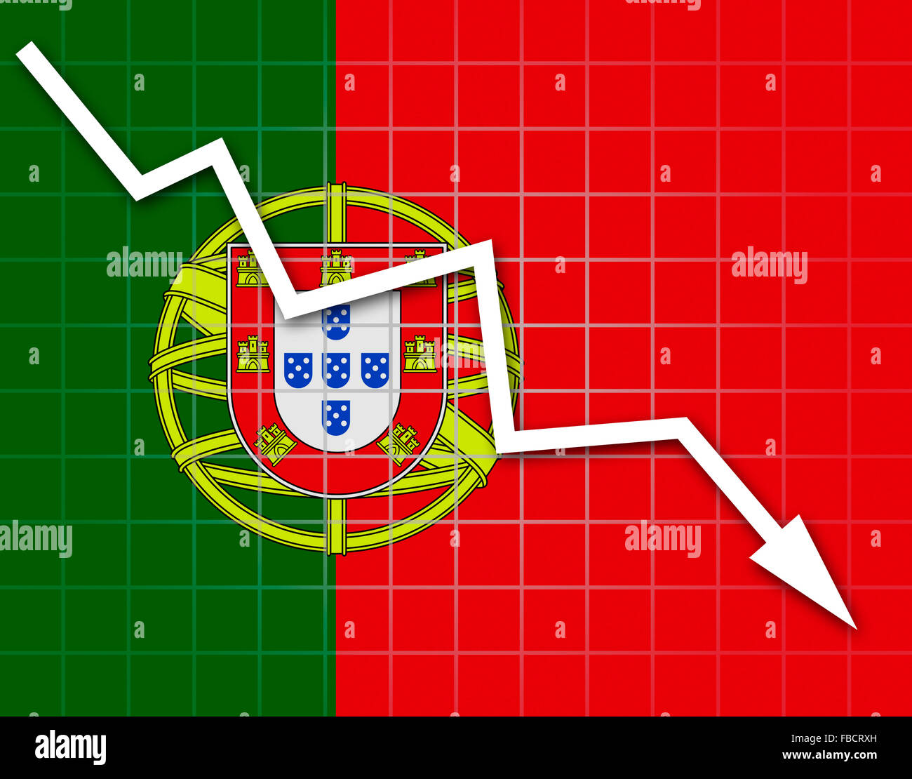 The Portuguese flag Stock Photo - Alamy
