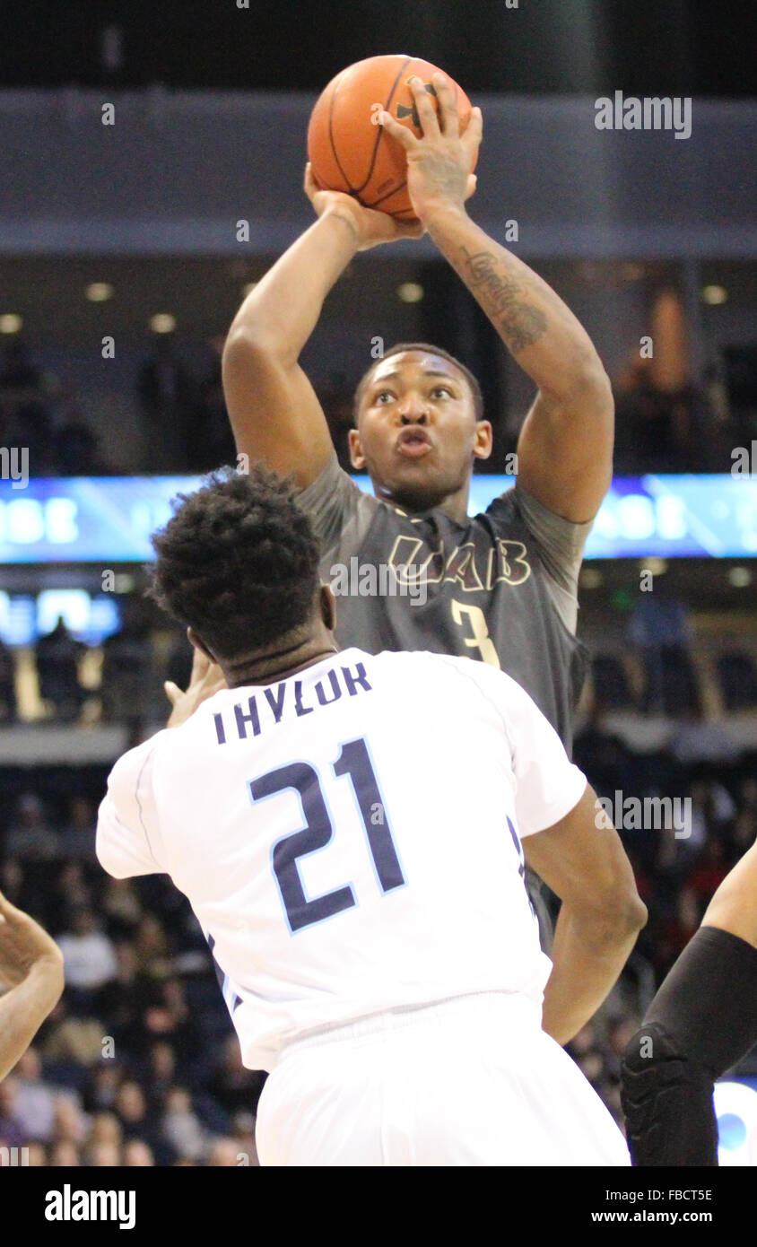 Norfolk, VA, USA. 14th Jan, 2016. UAB Blazers forward Chris Cokley (3 ...