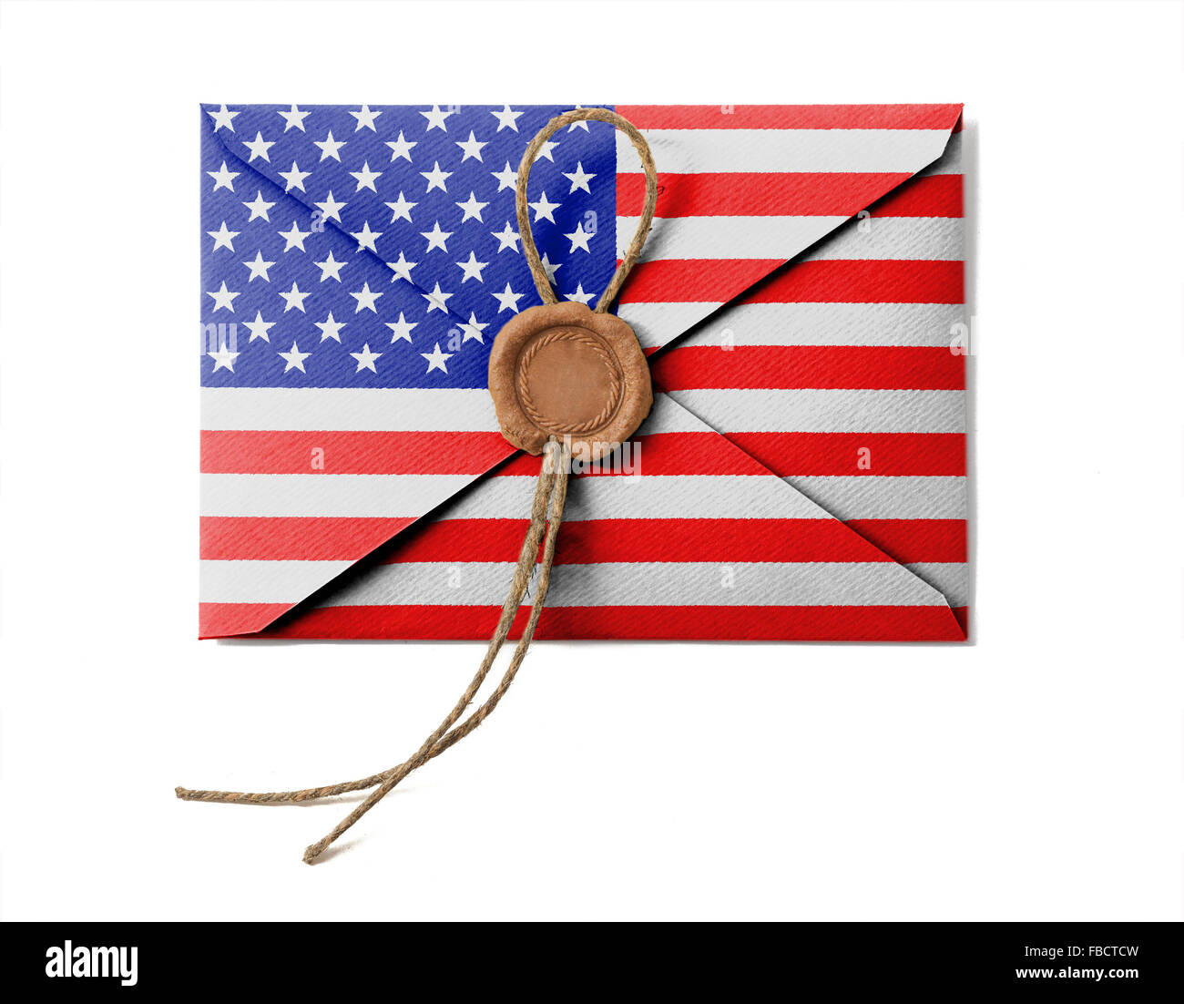 Usa flag envelope Cut Out Stock Images & Pictures - Alamy