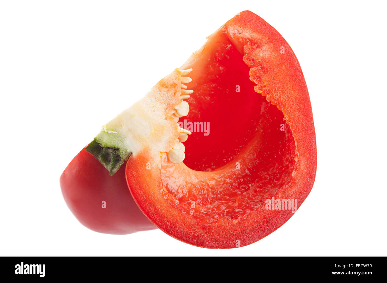 Red pepper vegetable isolated on white background Stock Photo - Alamy