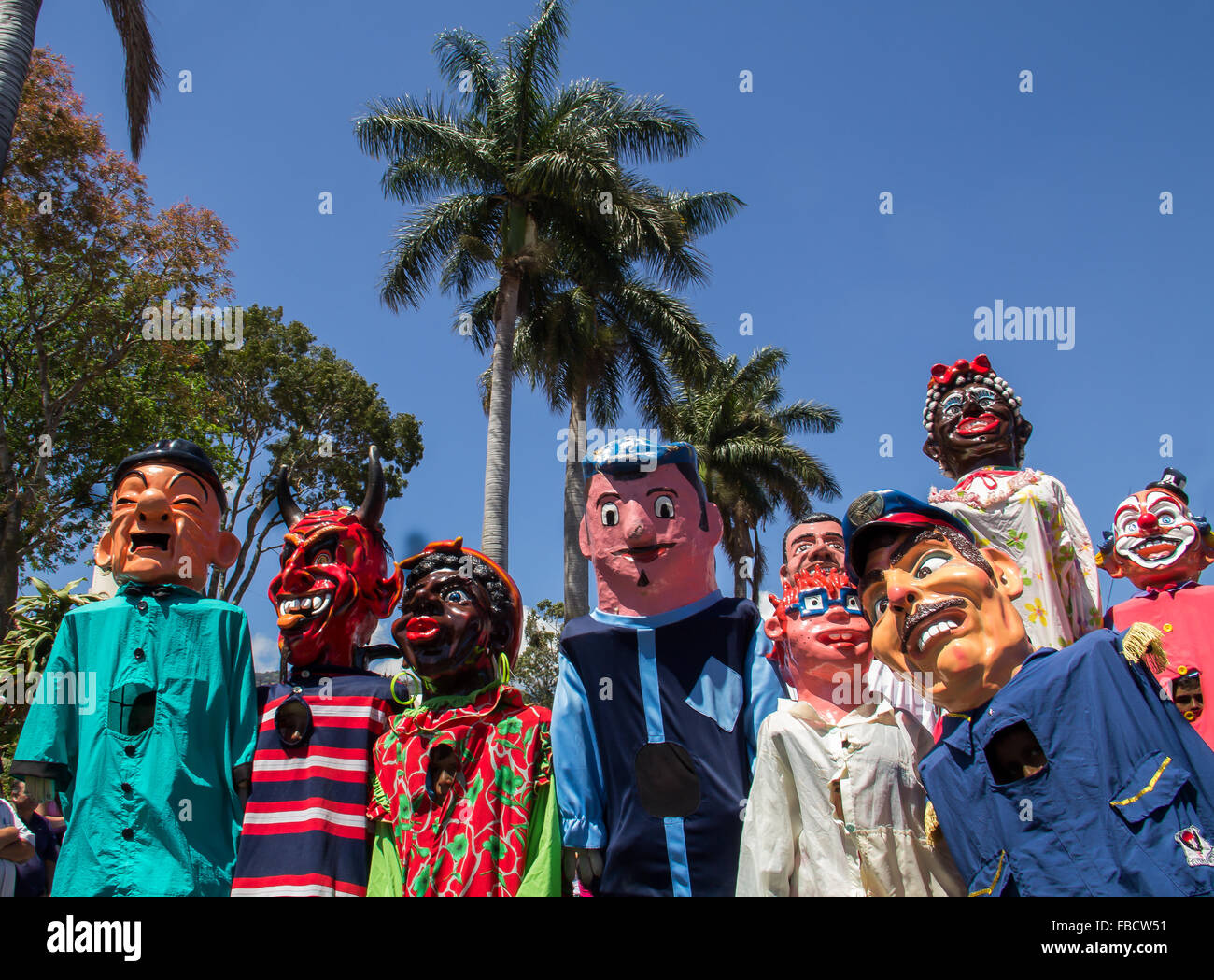 Typical masquerade parade in Costa Rica Stock Photo - Alamy