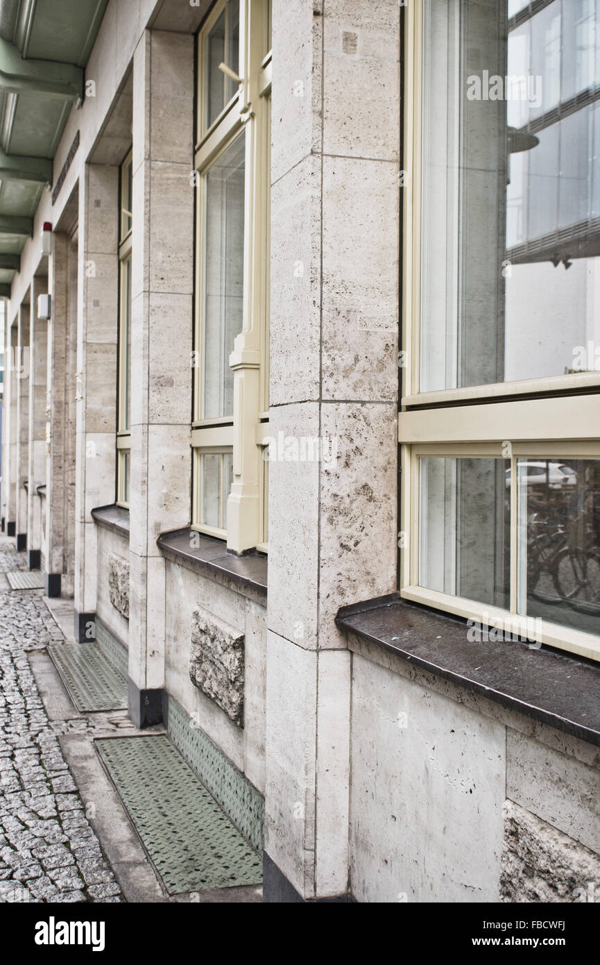 Part of the generic exterior of a stone building in Germany Stock Photo ...