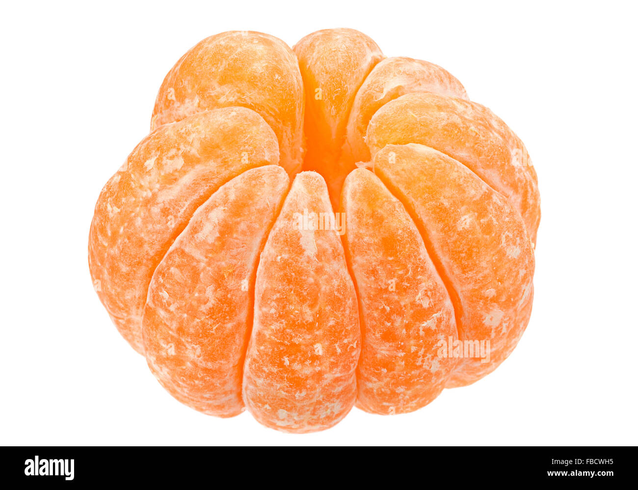 Open tangerine fruit isolated on white background Stock Photo - Alamy