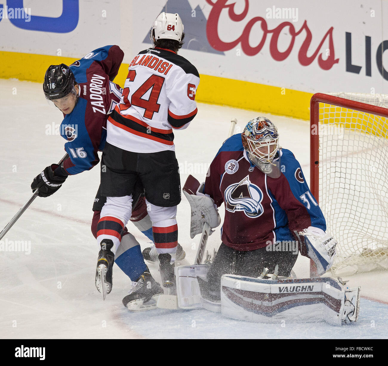 Denver, Colorado, USA. 14th Jan, 2016. Avalanche G CALVIN PICKARD ...