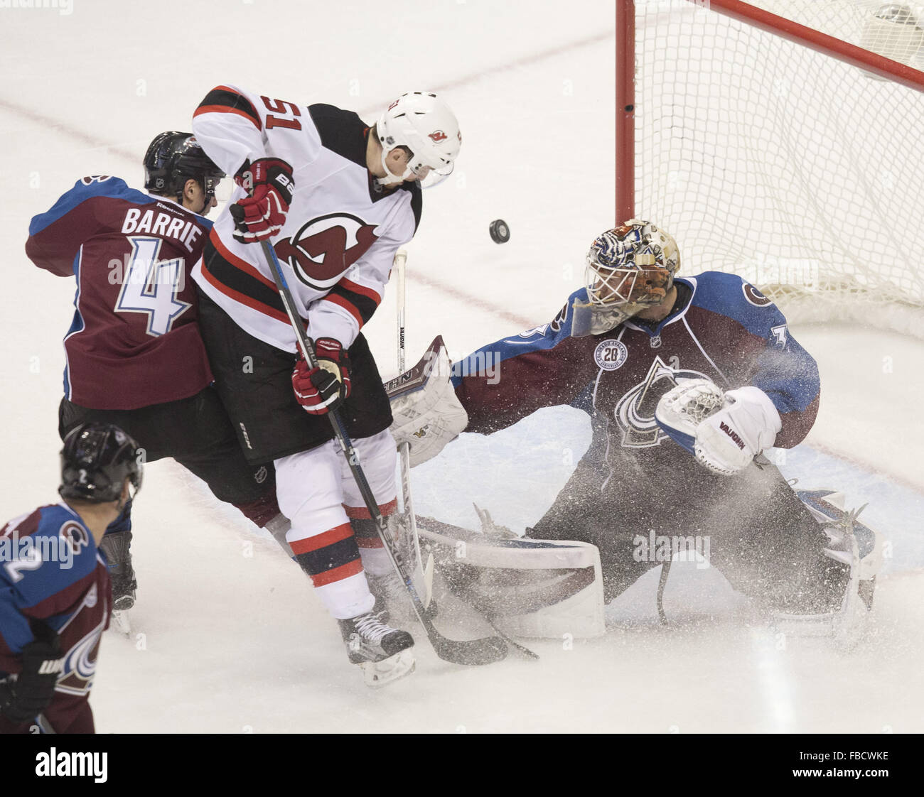 Denver, Colorado, USA. 14th Jan, 2016. Avalanche G CALVIN PICKARD ...