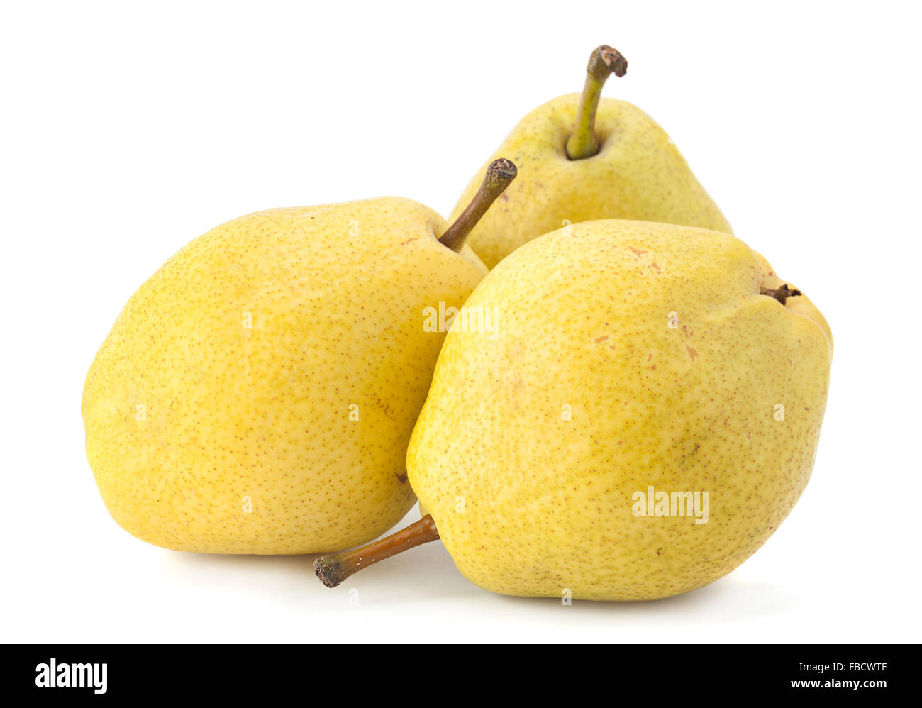 Yellow pear fruit isolated on white background Stock Photo - Alamy