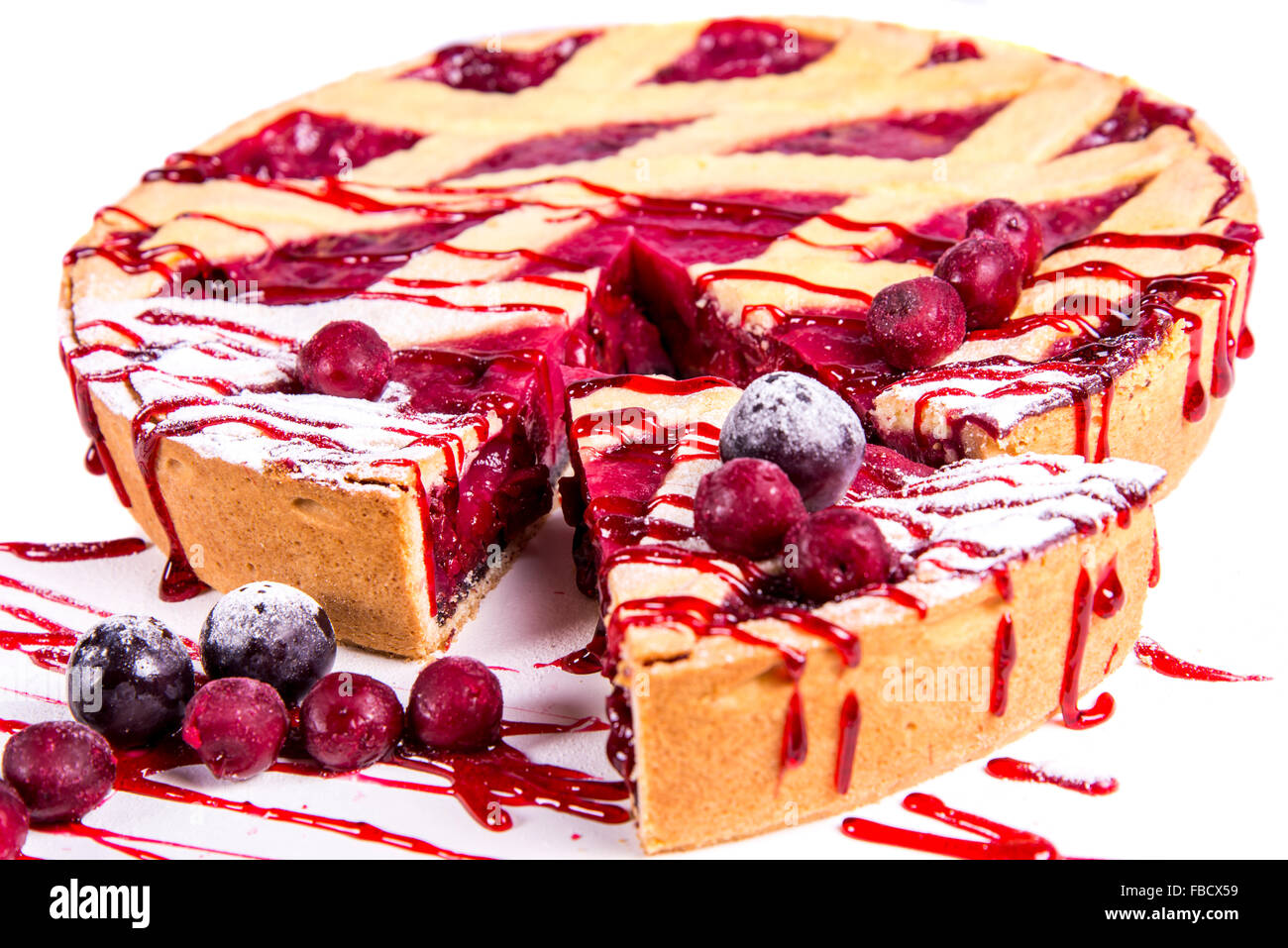 Cherry tart cake Stock Photo - Alamy