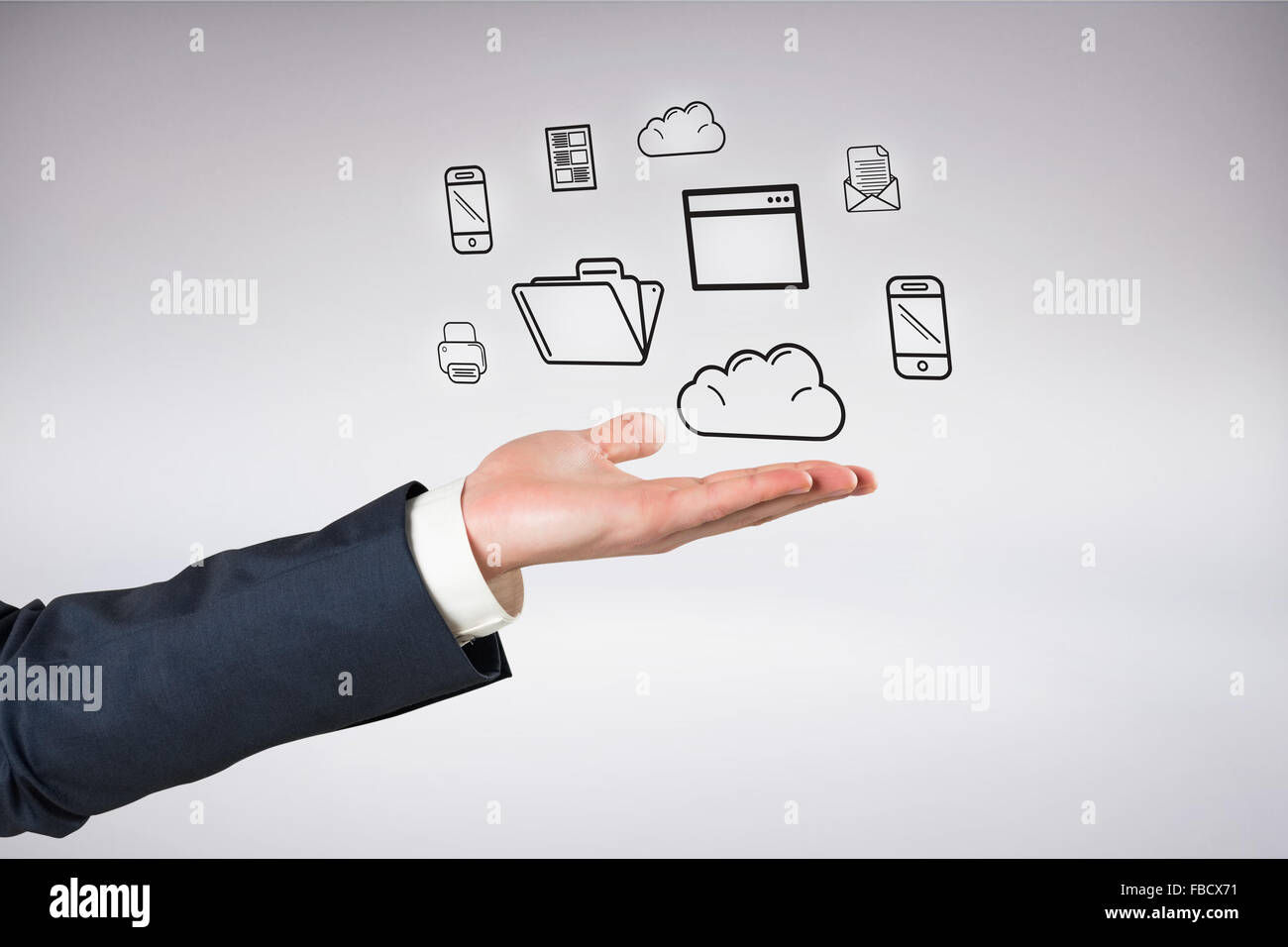 Composite image of hand presenting Stock Photo - Alamy
