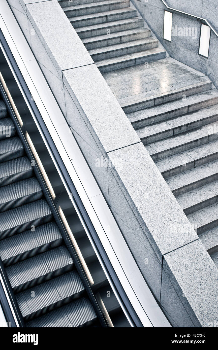 Staircase Next To Escalator High Resolution Stock Photography and ...