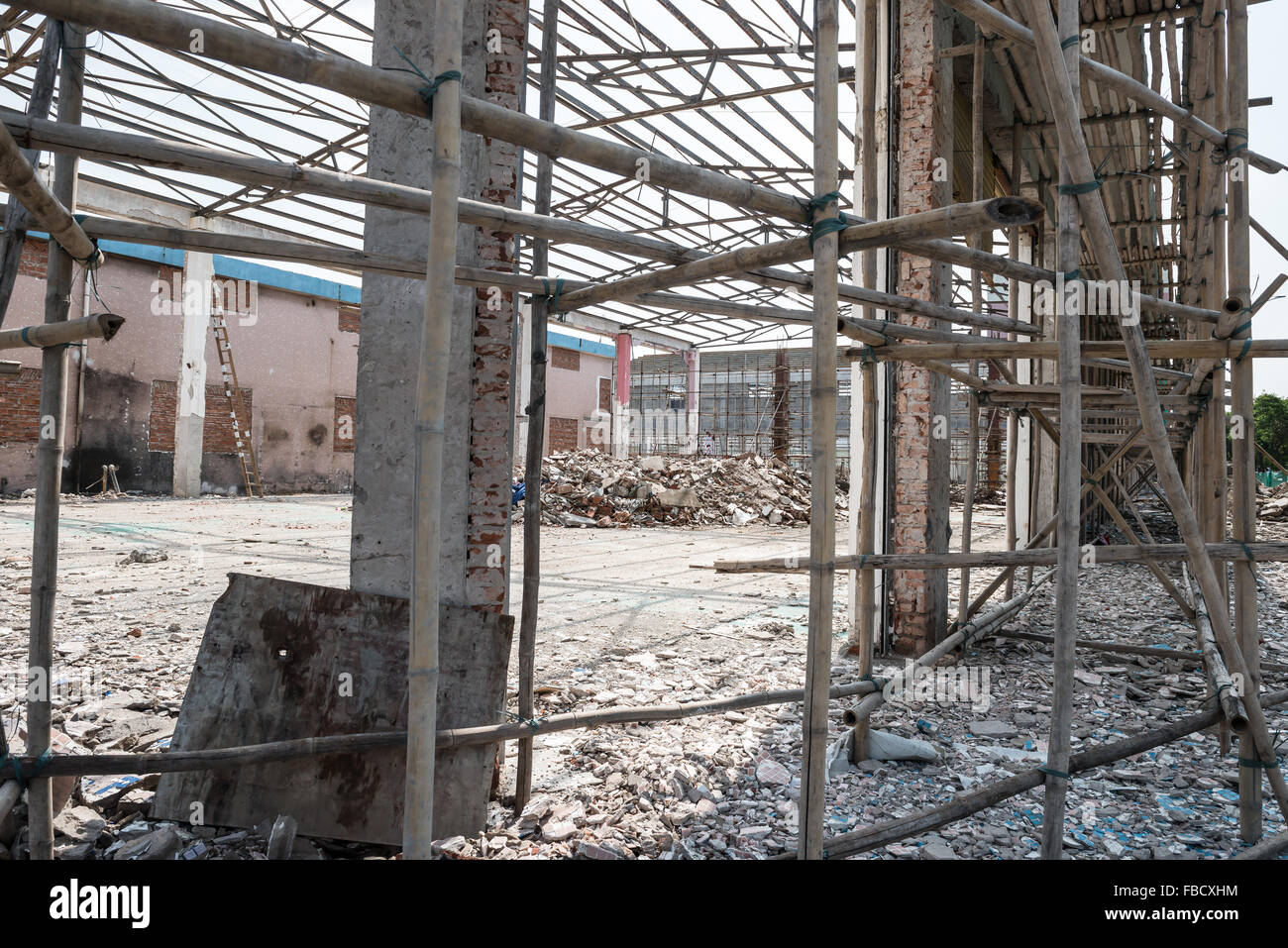 Demolition of an old factory building Stock Photo - Alamy