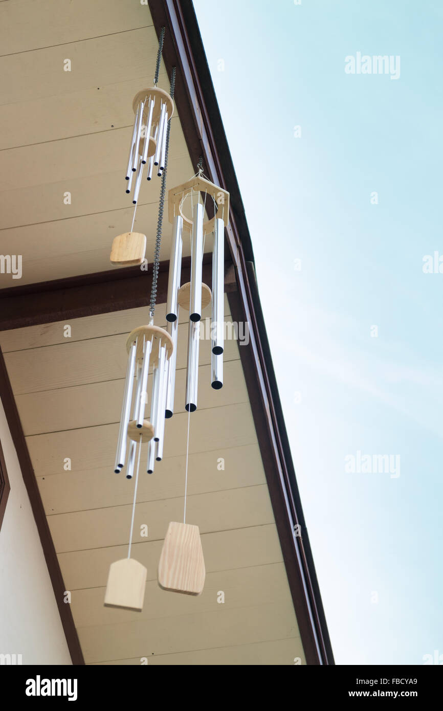 Oriental wind bells and blue sky, stock photo Stock Photo - Alamy