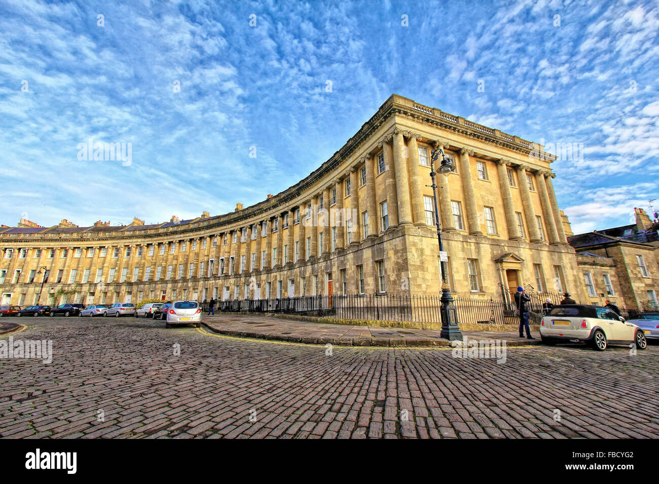 View of the Royal Crescent in Bath England Stock Photo - Alamy