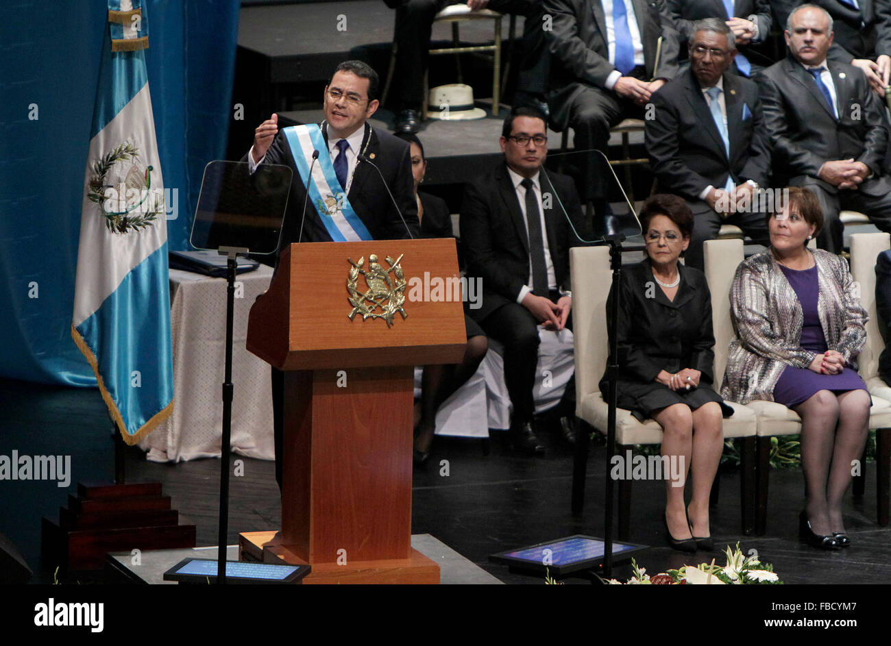 Guatemala City, Guatemala. 14th Jan, 2016. Guatemala's new President ...