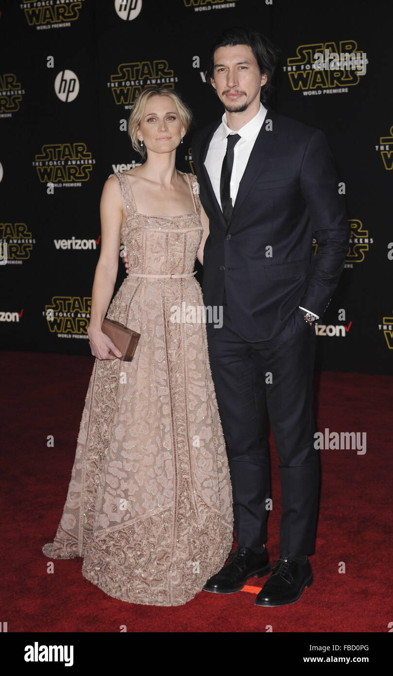 Film Premiere of Star Wars: The Force Awakens Featuring: Adam Driver ...