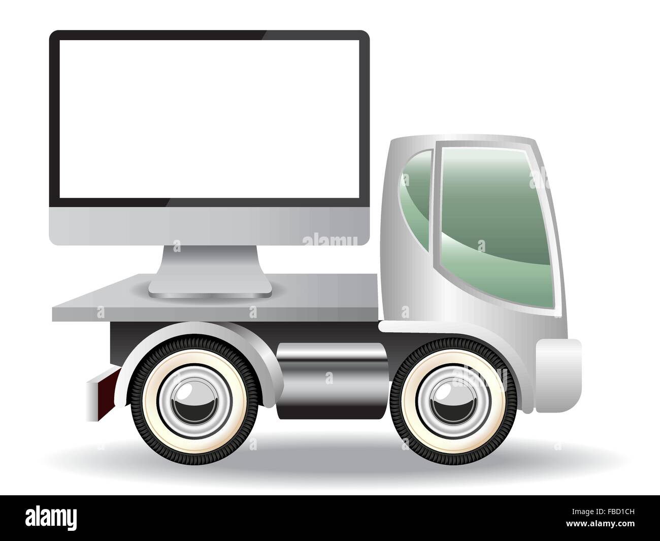 Box truck computer Stock Vector Images - Alamy