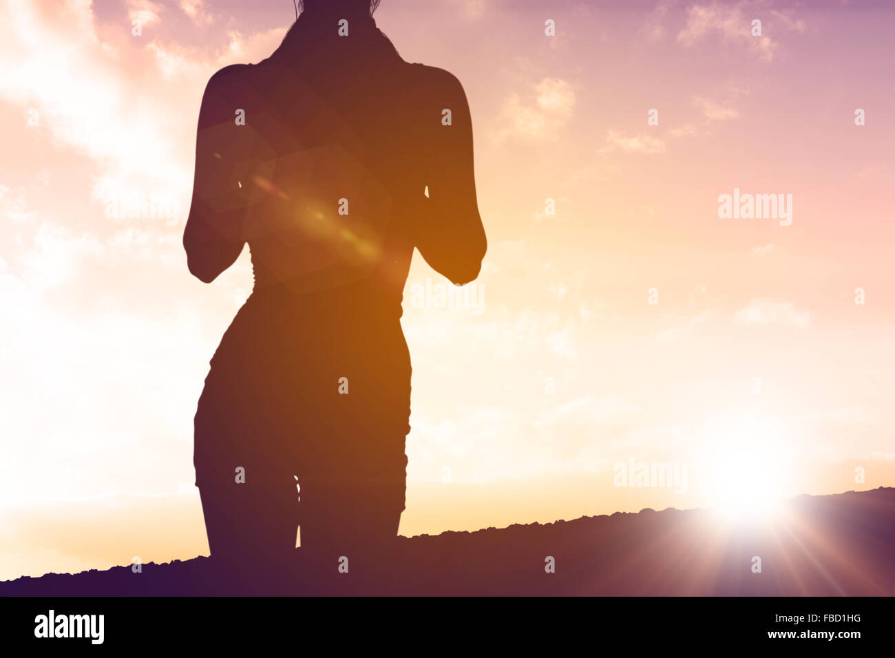 Silhouette of fit person Stock Photo - Alamy