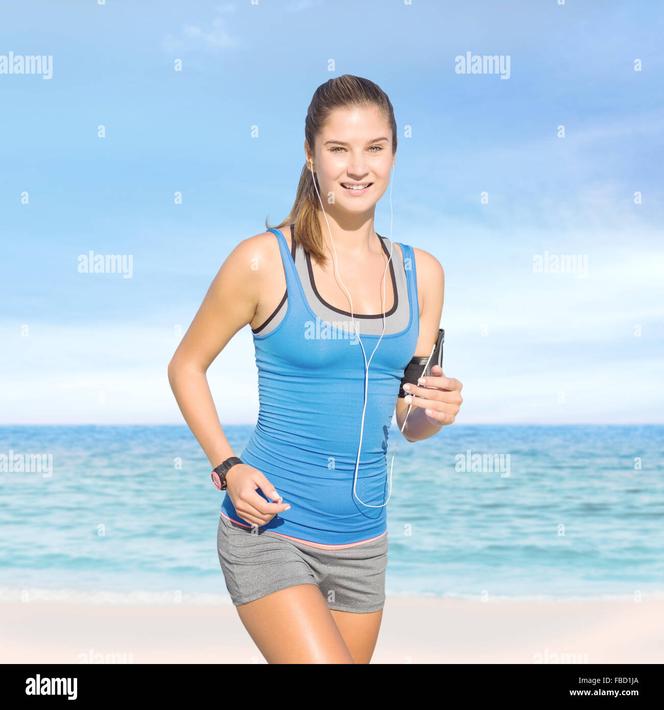 Female jogging standing hi-res stock photography and images - Alamy