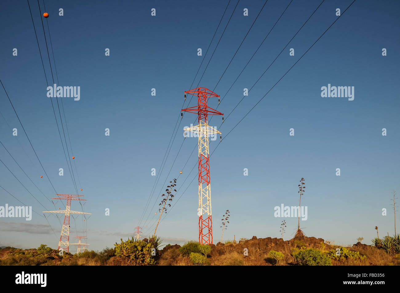 Electricity Power Pylon Stock Photo - Alamy