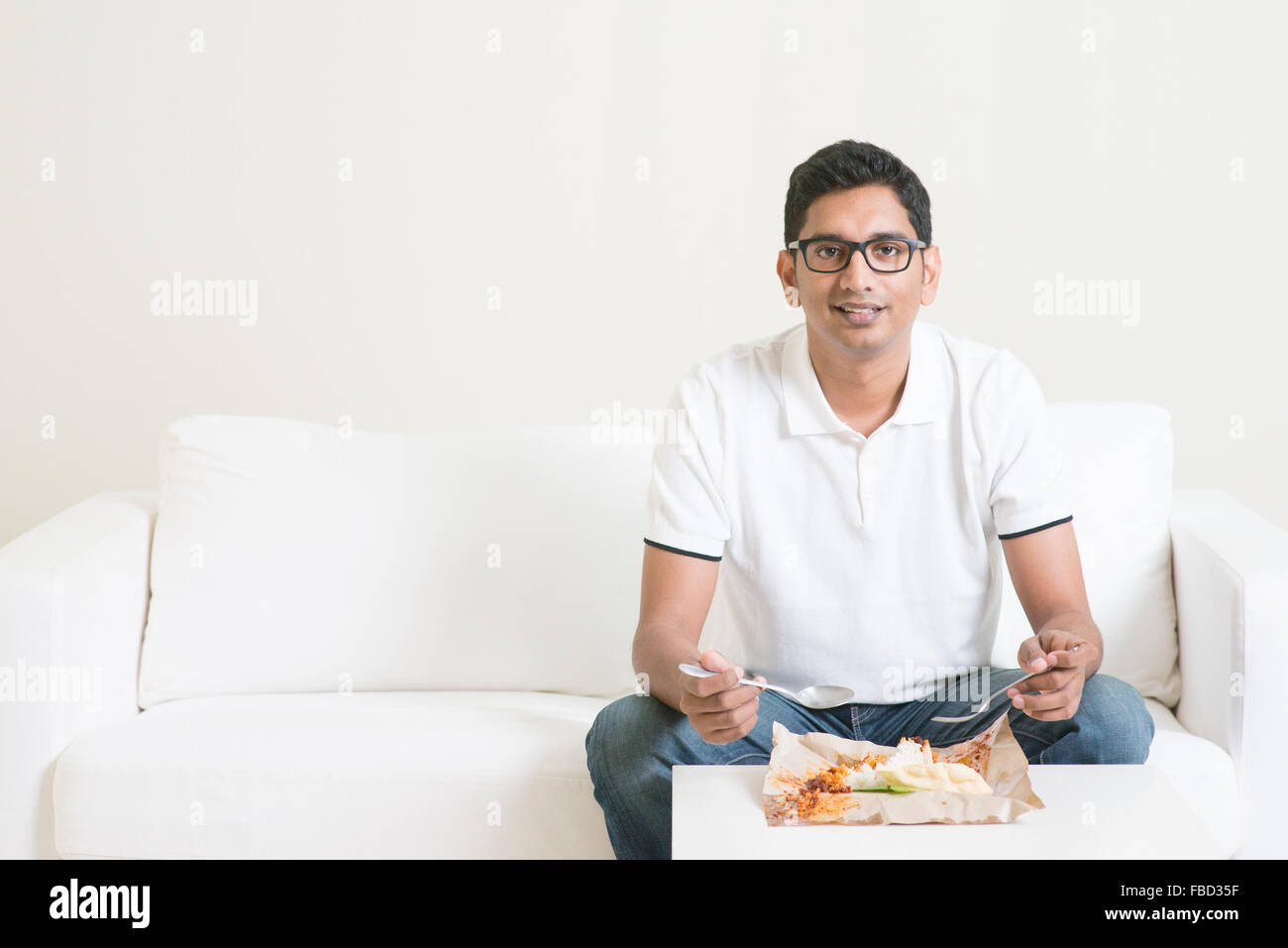 Adult eating dinner alone home hi-res stock photography and images - Alamy