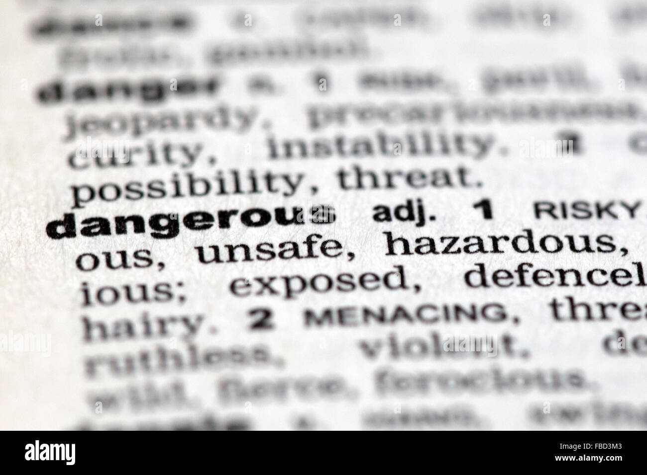 Dangerous letters hi-res stock photography and images - Alamy