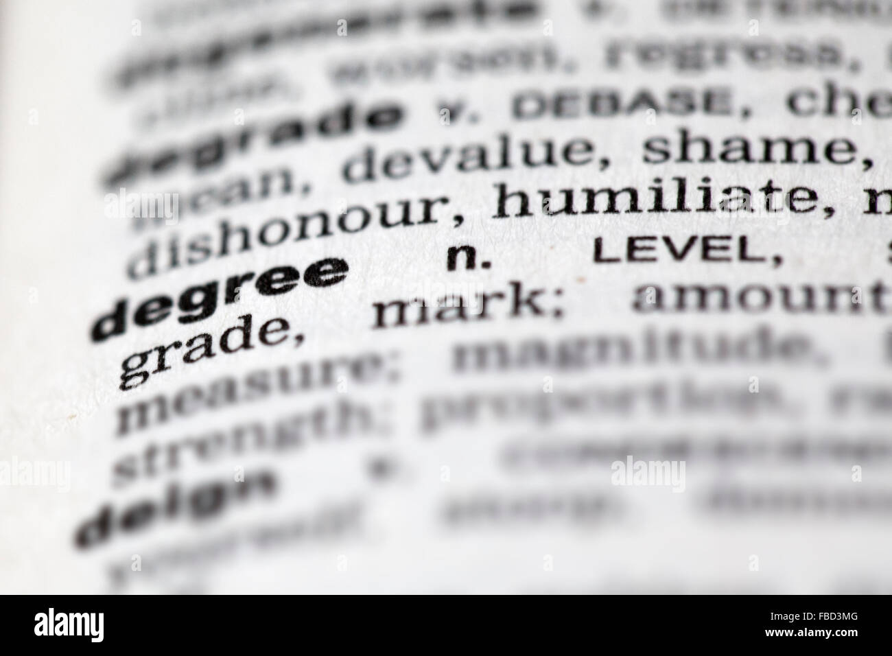 Letters degree hi-res stock photography and images - Alamy