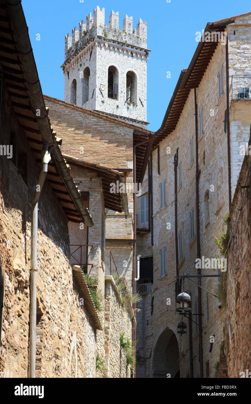 Top of Bell Tower of the Temple of Minerva as seen from Vicclo Rocchi ...