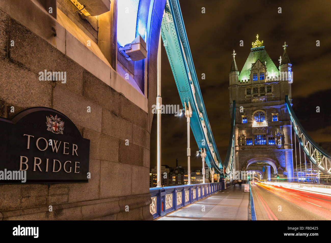 Tower bridge exterior outside sign london hi-res stock photography and ...