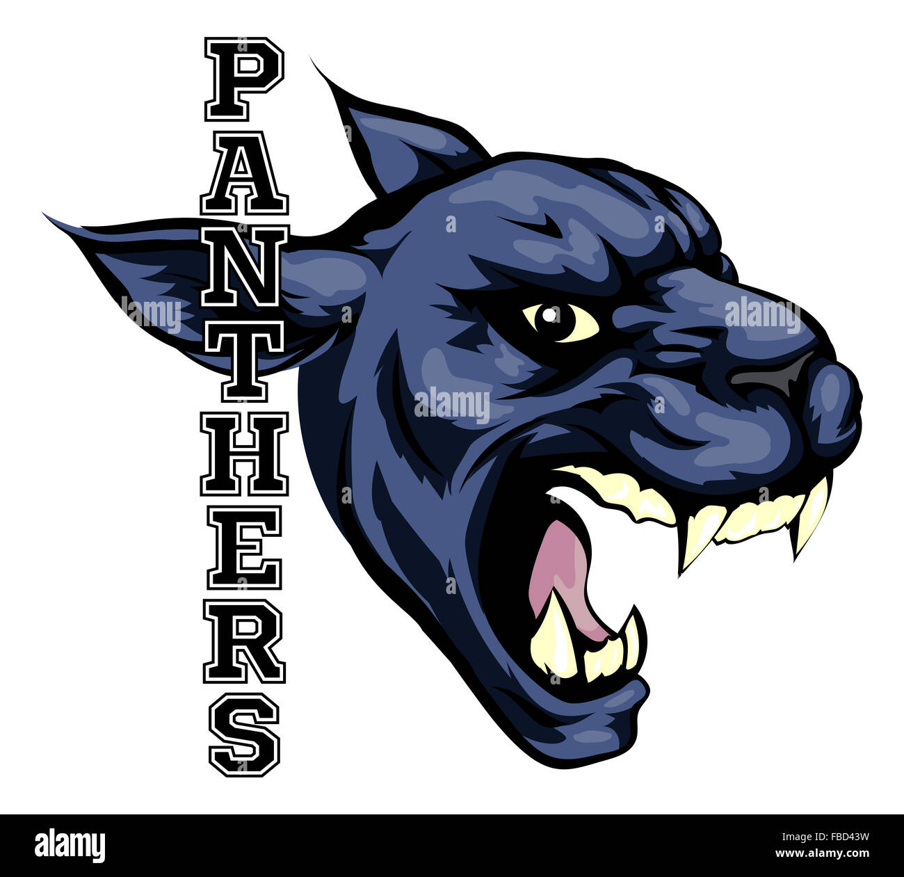 Cute Cartoon Panther Head
