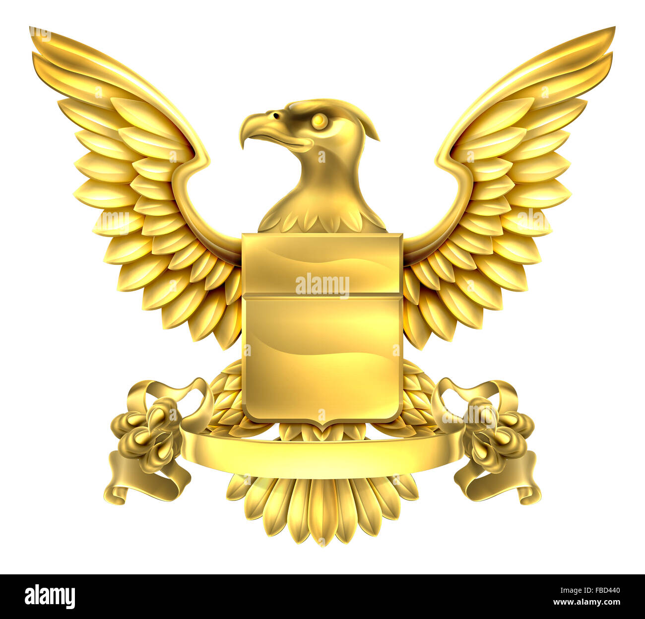 Eagle gold metal shield heraldic hi-res stock photography and images ...
