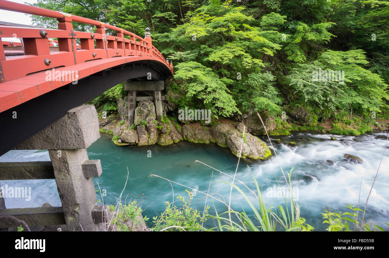Long exposure closeup of Shinkyo Bridge in Nikko, Japan Stock Photo - Alamy