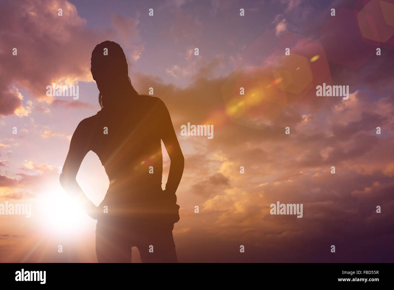 Silhouette of fit person Stock Photo - Alamy