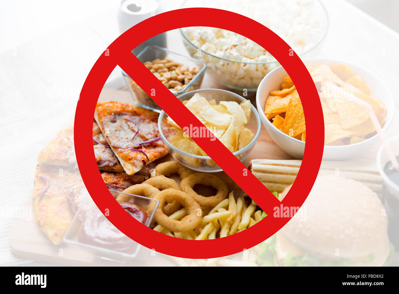 close up of fast food snacks behind no symbol Stock Photo - Alamy