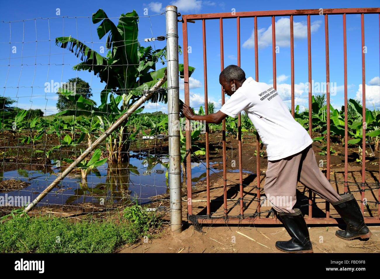 Zambia Chiawa, farms and villages in the Game Reserve Area of Lower ...