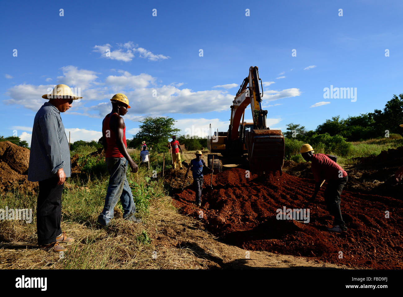 Zambia Chiawa, chinese construction company builds new road and bridge ...