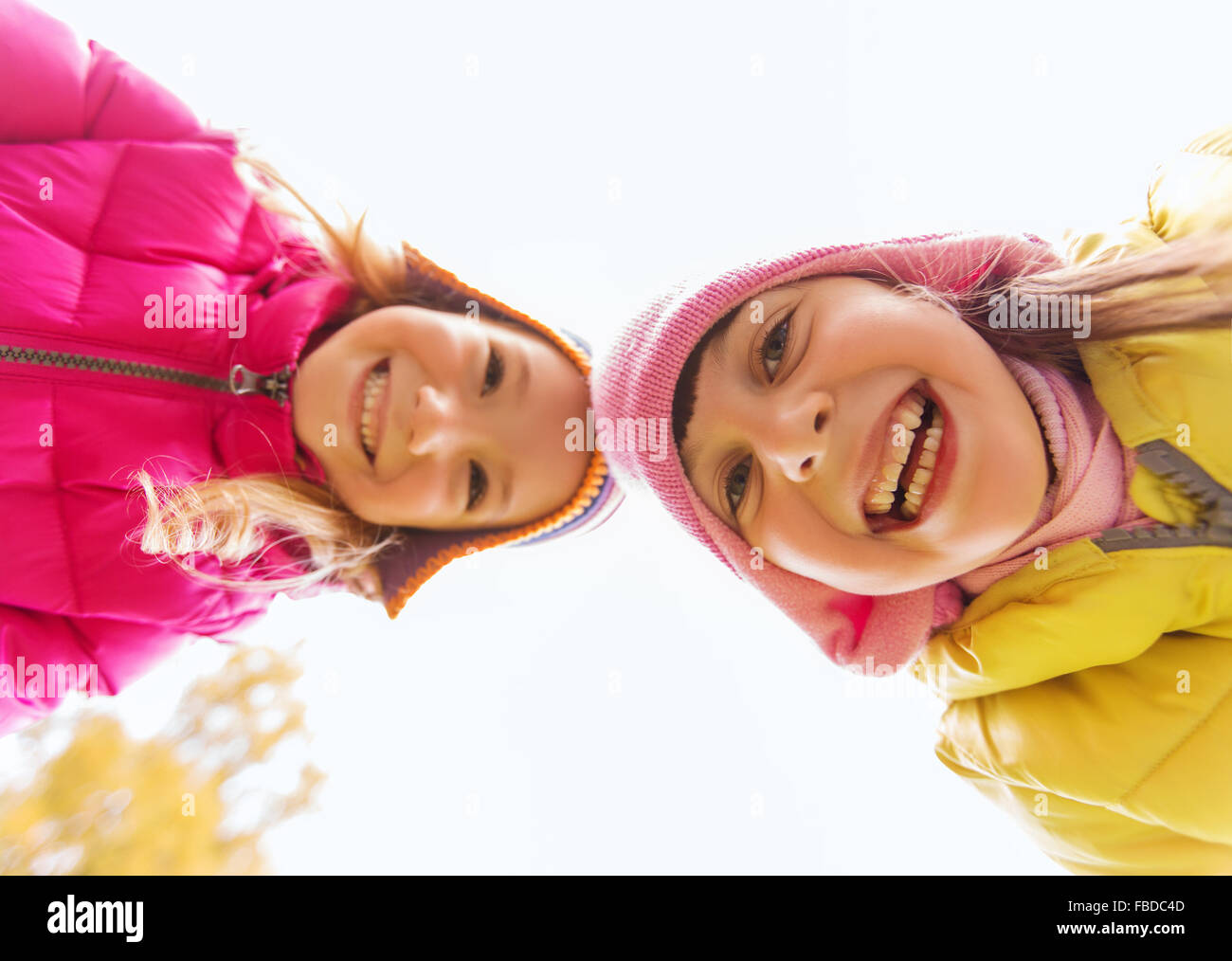 happy girls faces outdoors Stock Photo - Alamy